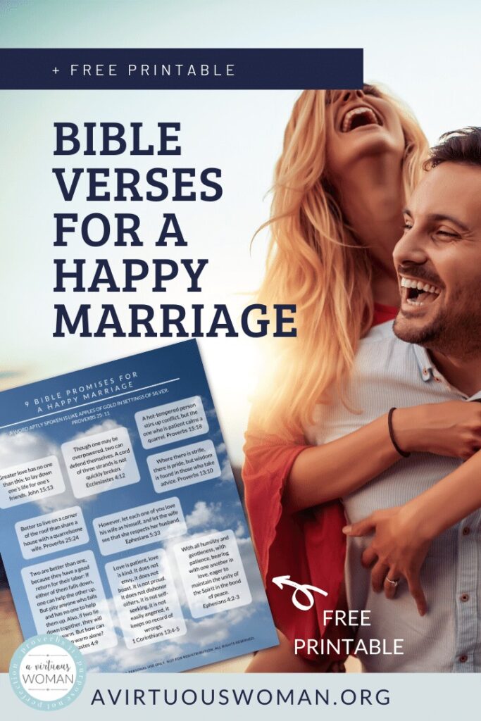 9 Bible Verses for a Happy Marriage + Free Printable