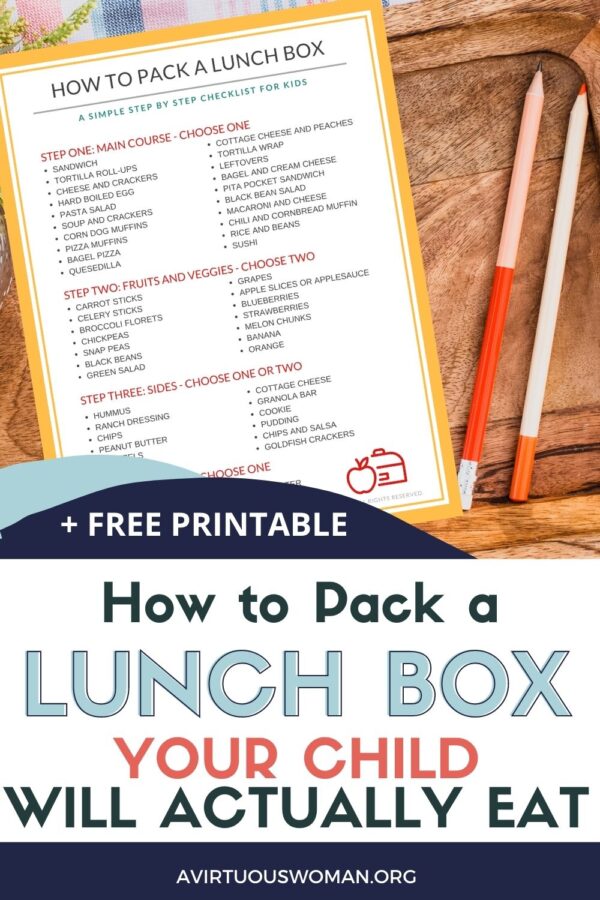 How to Pack a Lunch for School + Free Prtinable Checklist