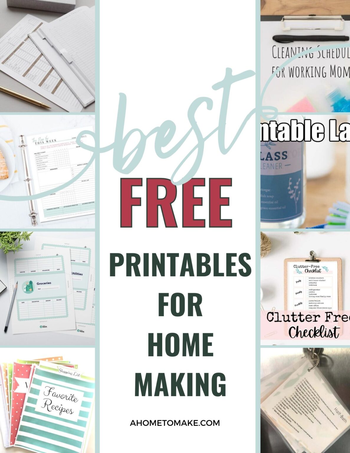 A Collection of the Best Homemaking Printables on the Internet - The ...