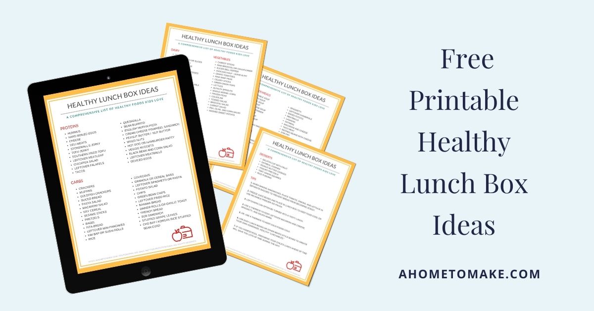 125+ Healthy Lunch Box Ideas + Free Printable - The Homemaker's Society