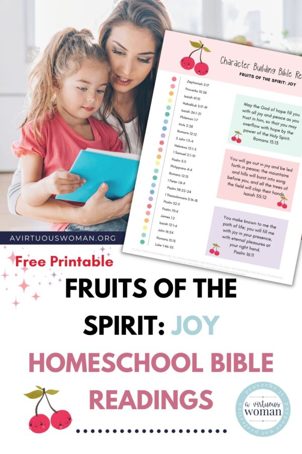 Free Printable Homeschool Bible Reading Plan for Kids: Joy