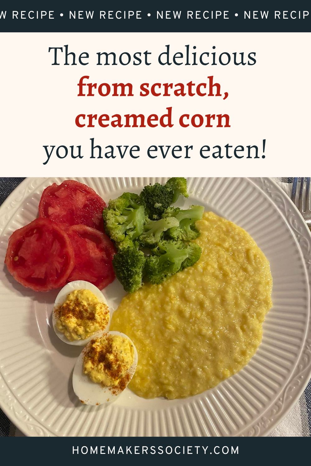 Homemade, From Scratch Creamed Corn - The Homemaker's Society