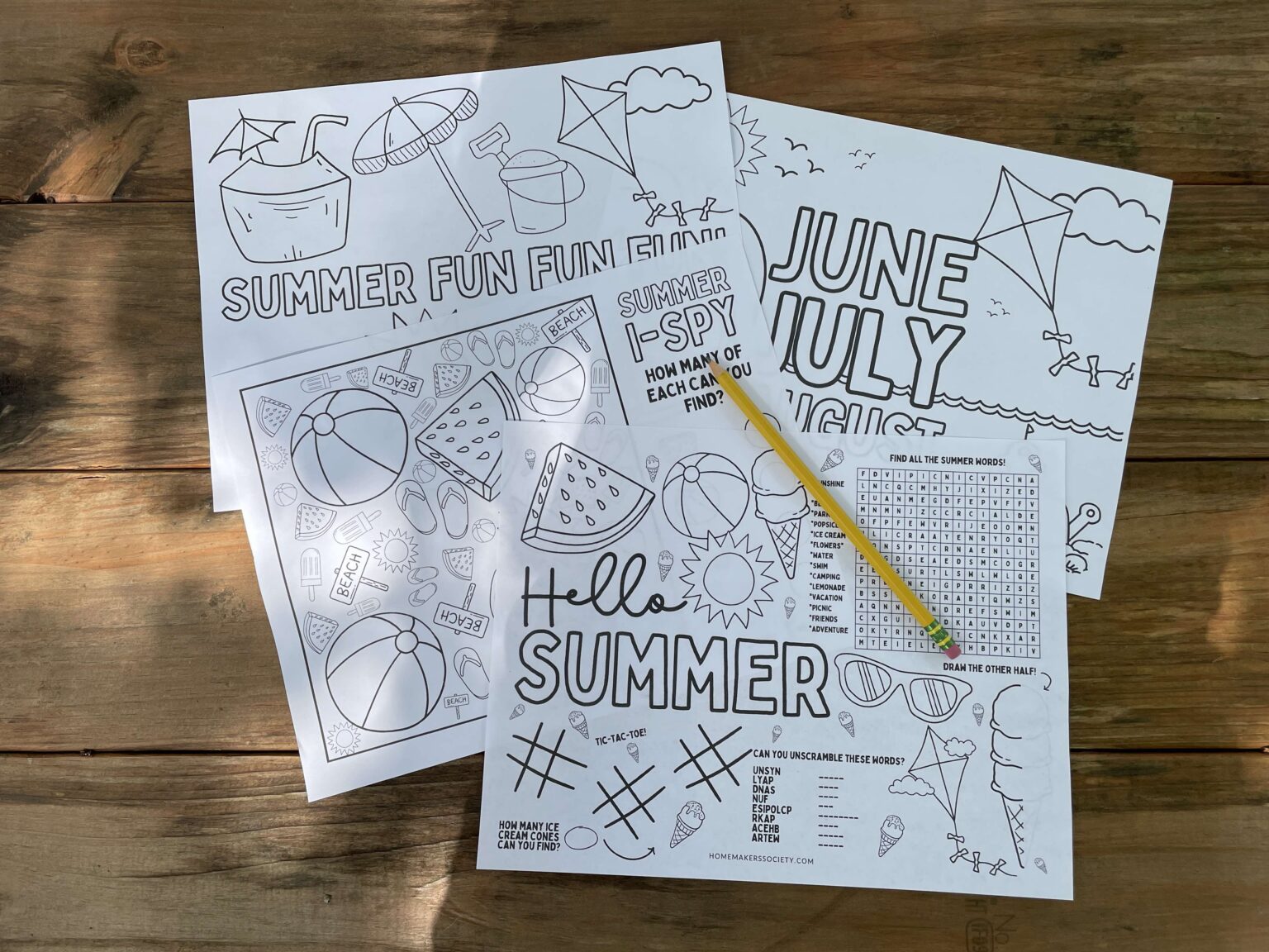 Printable Kids Summer Activity Pack