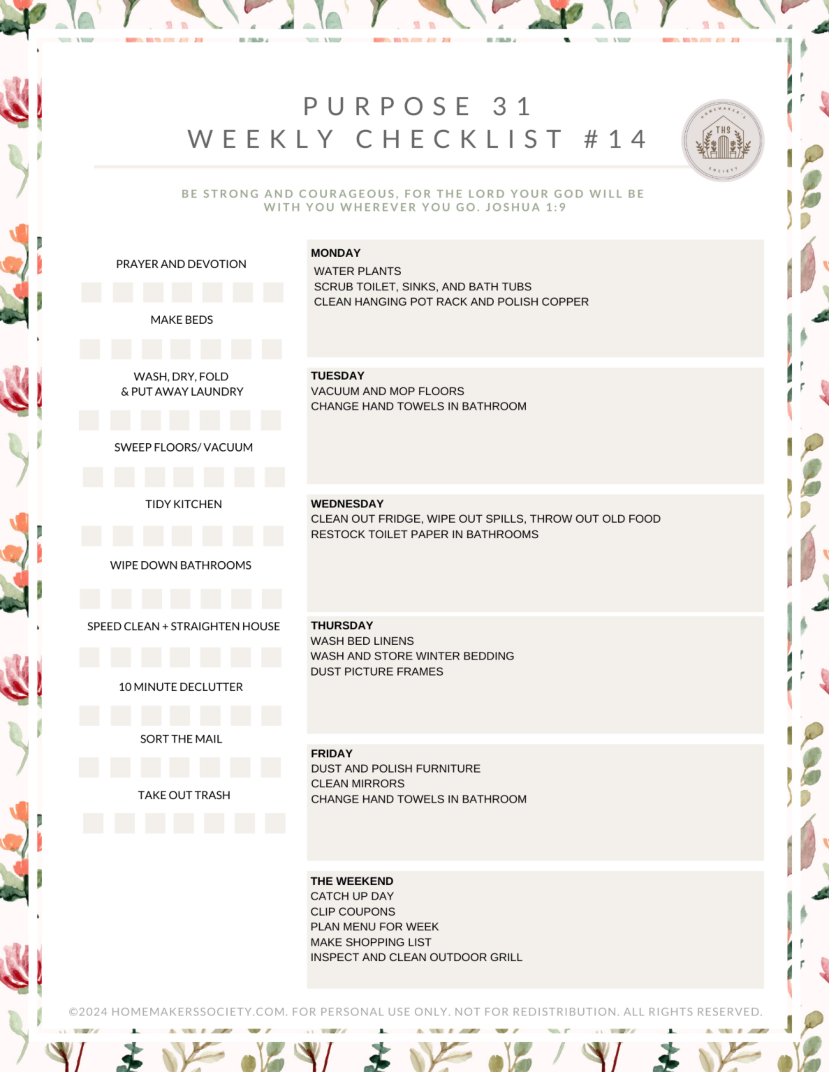PDF: P31 Rhythm & Rest Checklist | 54 Pages | Homemaking | Perpetual ... PDF: P31 Rhythm & Rest Checklist | 54 Pages | Homemaking | Perpetual ...