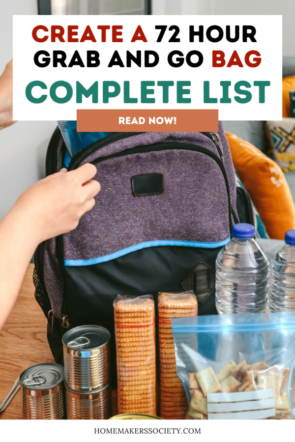 Create a 72 Hour Grab & Go Bag: Complete Gear List - The Homemaker's ...