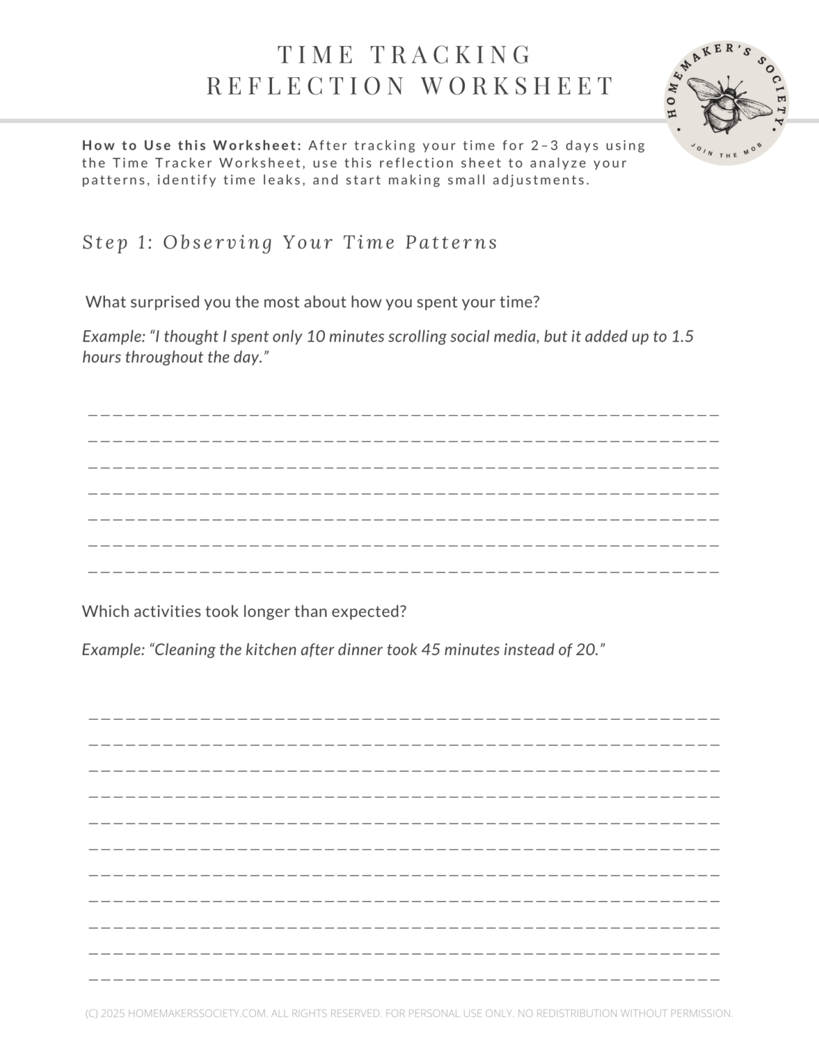 How to Create a Time Budget - The Homemaker's Society