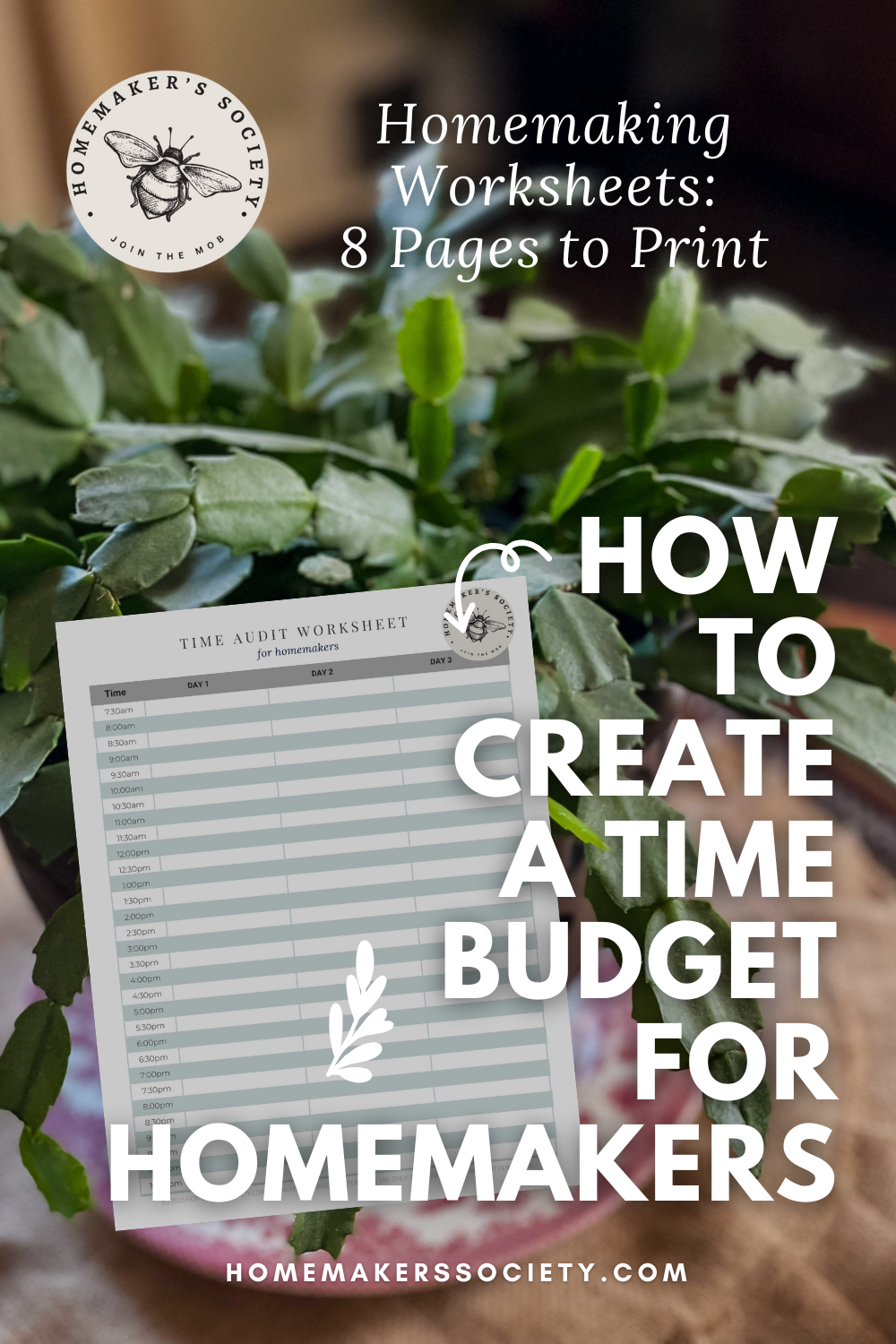 How to Create a Time Budget - The Homemaker's Society