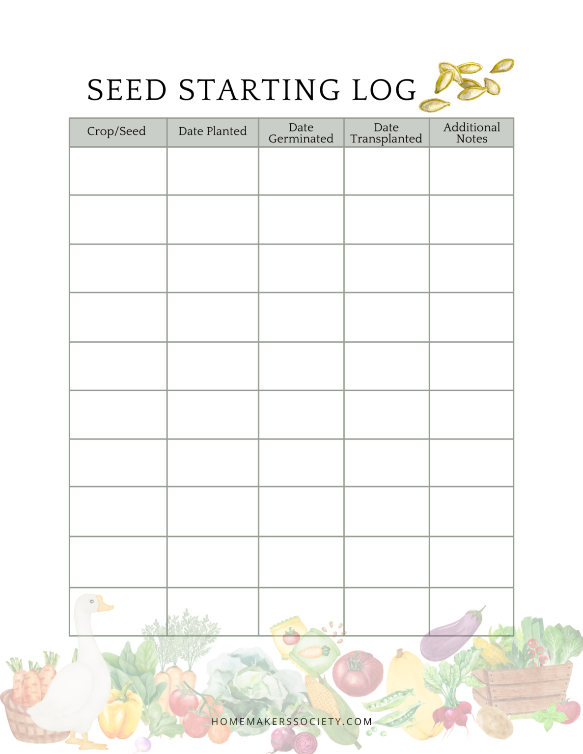 Free Printable Garden Planner (44 Pages to Print) - The Homemaker's Society