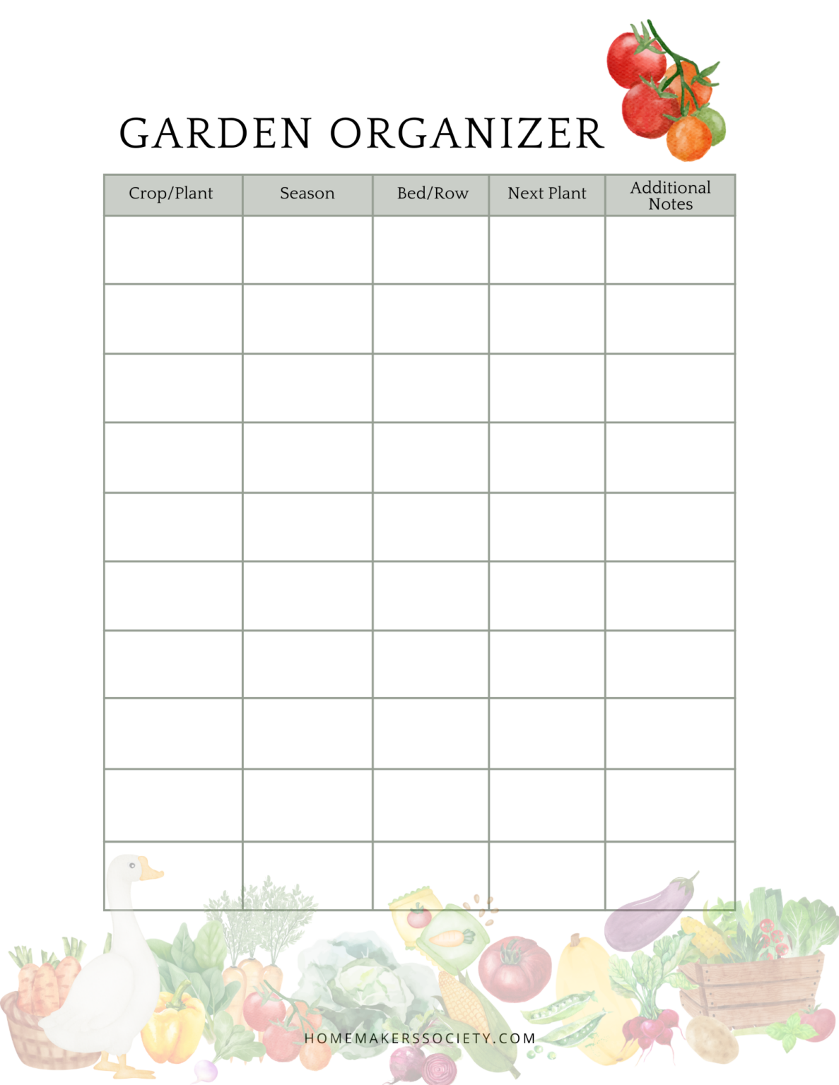 Free Printable Garden Planner (44 Pages to Print) - The Homemaker's Society