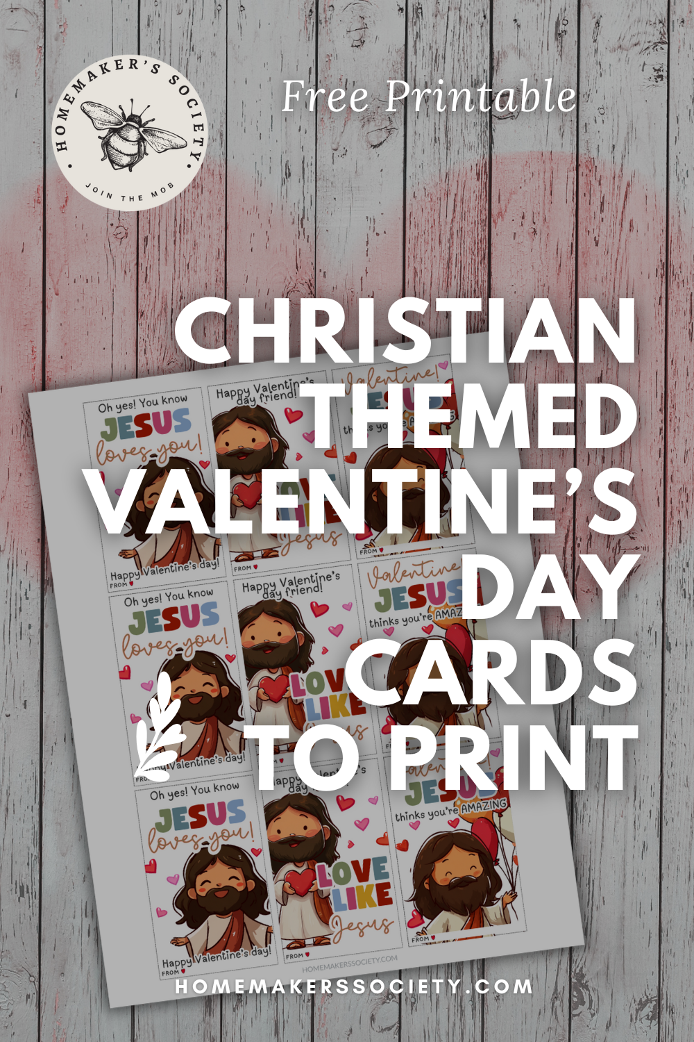 Free Printable Christian Valentine's Day Cards - The Homemaker's Society